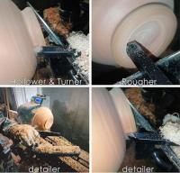 China Carbide Tipped Wood Turning Tools Sets Round Shape With 12mm Inserts for sale