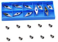 China 10PCS Diamond Carbide Inserts for Detailers Lathe Woodturning Tools for sale