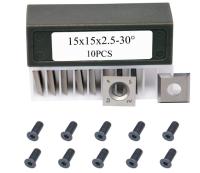 China OEM ODM Tungsten Carbide Woodworking Tools 15x15x2.5-30° Square Carbide Inserts for sale