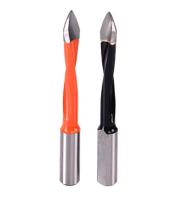 China 5mm Solid Carbide Tungsten Tip Drill Bits Set Spiral Flute For Wood Hole Drilling for sale