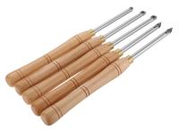China Carbide Tipped Wood Turning Tools Sets Round Shape With 12mm Inserts for sale