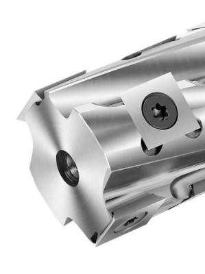 China CNC Compatibility Alloy Steel Helical Spiral Cutter Heads With Hard Carbide Inserts for sale