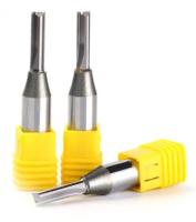 China 1/4'' Shank Two Flutes TCT Straight Bits For Wood Cutting / Carbide Solid End Mill for sale