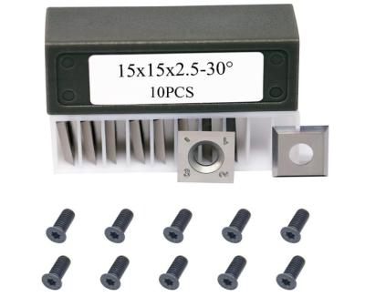 China 15mm Square Wood Carbide Helical Knives With Screws For Spiral And Helical Head Planer for sale