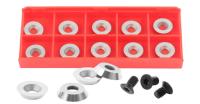 China 10PCS 16mm Round Carbide Cutter Insert Carbide Replacement Cutters With Screws for sale