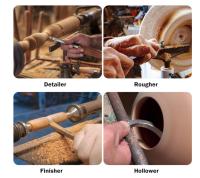 China Swan Neck Hollower Woodturning Tool Carbide Tipped Lathe Chisel Tool With 8.9mm Round Insert for sale