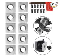 China 10pcs Square Wood Carbide Inserts With Screws For Spiral And Helical Head Planer for sale