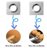 China 15x15x2.5-30° Square Round Sharp And Square Sharp Wood Carbide Helical Knives For Spiral And Helical Head Planer for sale