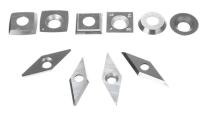 China 10PCS Sets Woodturning Carbide Inserts Including Round / Square / Diamond Shape For DIY Woodworking Lathe for sale