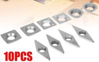 China 10PCS Sets Woodturning Carbide Inserts Including Round / Square / Diamond Shape For DIY Woodworking Lathe for sale