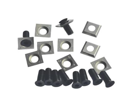 China 10pcs Square Wood Carbide Inserts With Screws For Spiral And Helical Head Planer for sale