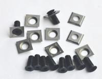 China 10pcs Square Wood Carbide Inserts With Screws For Spiral And Helical Head Planer for sale