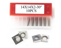 China Woodworking Carbide Cutters Inserts 14×14×2.0mm-30° Spiral / Helical Planer Cutter Head for sale