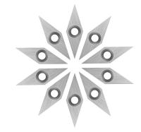 China Diamond Shape With Round Cutters Cutting Edge And OEM Customized Support for sale
