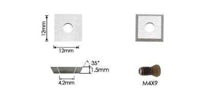 China 12*12*2.2-35° Replaceable Carbide Inserts Standard Woodturning Tool Blades 100% Tungsten Carbide for sale