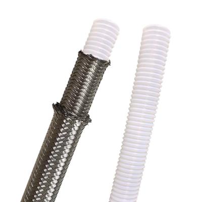China PTFE Lined Flexible Metal Hose 304 Stainless Steel Braided / Polyester Braided | Corrosion-Resistant, High-Temperature, High-Pressure for sale