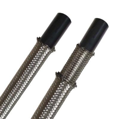China Anti-Static Conductive PTFE Smooth Bore Hose With 304 Stainless Steel Braided Reinforcement | Black | Corrosion & High-Pressure Resistant for sale