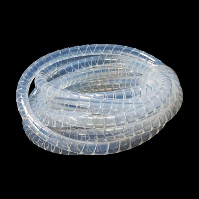 China Transparent FEP Spiral Wrap Tubing – Corrosion-Resistant, High-Temperature 200°C Cable Protection Tube Left-Hand / Right-Hand Spiral Cutting Available for sale