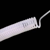 China Transparent Expandable FEP (F46) Spiral Coil Hose Corrosion-Resistant, Acid & Alkali Resistant, Flexible Air & Fluid Transfer Tubing (-70°C ~ 200°C) for sale
