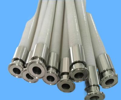 China Food Grade Platinum Cured Four Layer Polyester Fabric Reinforced Silicone Hose for Food Beverage Dairy Cosmetics Chemical Pharmaceutical Suction Transfer CIP SIP Sterilization for sale