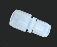 China PFA Straight Union Reducer Flared Tube Fitting Chemical-Resistant Reducing Connector for Semiconductor, Chemical Processing and High-Purity Fluid Systems for sale