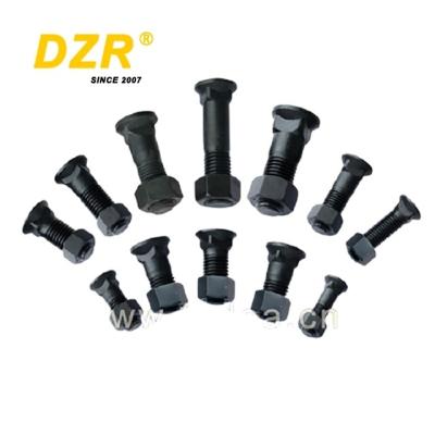 China 4F0253 2J3506 Grade 12.9 Superior Plow Bolts and Nuts for Excavator Black Coated for sale