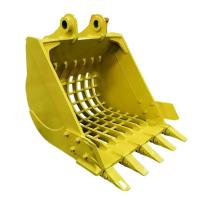 China Customized Yellow Wheel Loader Bucket for Skeleton/Shake/Sift and Durable for sale