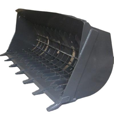 China Energy Mining Black Loader Sieve Bucket for Wheel Loader Shaker Bucket for sale