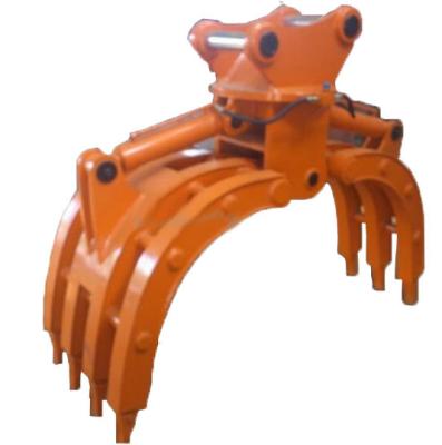 China Swing Excavator Rotating Grapple for 3-6 Ton Rock Grapple/wood Grapple Black and Blue for sale