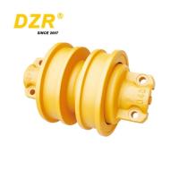 China D4d 40Mn2 Double Flange Track Roller 118-1609 for Excavator Parts in Black or Yellow for sale