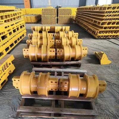 China TD40 Dozer Heavy Duty Bottom Lower Roller Part Number 728 869 C92 Double Flange Design for sale