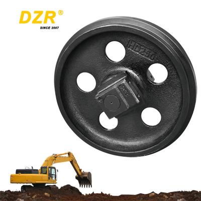 China HD250 Excavator Front Idler For Vehicle Undercarriage Parts Cast 40Mn for sale