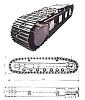 China Steel Crawler Undercarriage System With Slewing Bearing For Hydraulic Drilling Rig Excavator Dozer Loader Parts for sale