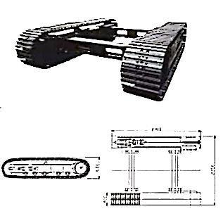 China Steel Track Undercarriage With Hydraulic Motor Driver For Carrying 6 Tons Crawler Tracked Drilling Rig for sale