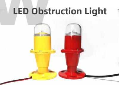 China Red Flashing Chimney Aviation Warning Light IP67 Waterproof 10-300cd 110-240VAC FAA ICAO Compliant for sale