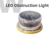 China FAA Type A Solar Obstruction Light with 32.5cd Intensity, 5000mAh Battery, and Polycarbonate Bird Deterrent Design for sale
