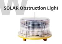 China AFS302 Solar LED Red Flashing Beacon - 1.5W Solar Panel, 5000mAh Battery, FAA/ICAO Certified Aviation Obstruction Light for sale