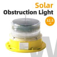 China Solar LED Chimney Obstruction Light with 10km Visibility, IP68 Rating, and 250-Hour Battery Capacity for sale