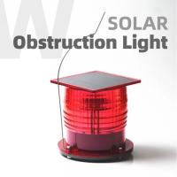 China AFS502P Solar Bridge LED Obstruction Light - 32.5cd Red Steady Output, 7500mAh LiFePO4 Battery, IP68 Rated for sale