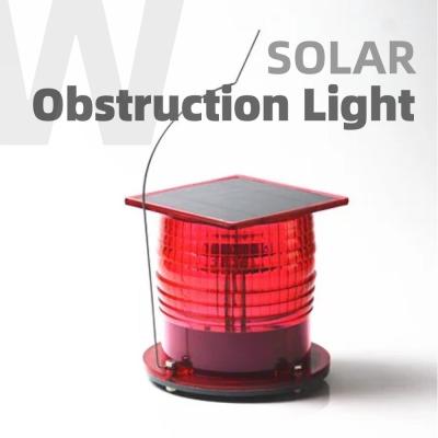 China AFS502P Solar Bridge LED Obstruction Light - 32.5cd Red Steady Output, 7500mAh LiFePO4 Battery, IP68 Rated for sale