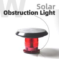 China AFS702P ICAO Solar LED Chimney Obstruction Light 8-10KM Visibility with 7.2W Panel and 250 Hour Operation for sale