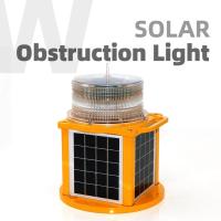 China AFS400 Solar Powered LED Crane Aviation Light IP68 Rated with 6KM-7KM Visibility and 250 Hours Operation for sale