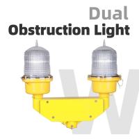 China FAA L-810 Dual Fixture Obstruction Light IP67 Waterproof 200-400cd LED Aviation Warning Light for sale