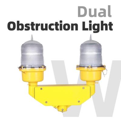 China FAA L-810 Dual Fixture Obstruction Light IP67 Waterproof 200-400cd LED Aviation Warning Light for sale