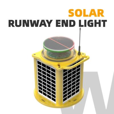 China WLS-203 Airport Solar Runway End Light with 200-1500cd Intensity and 250 Hour Operation for sale