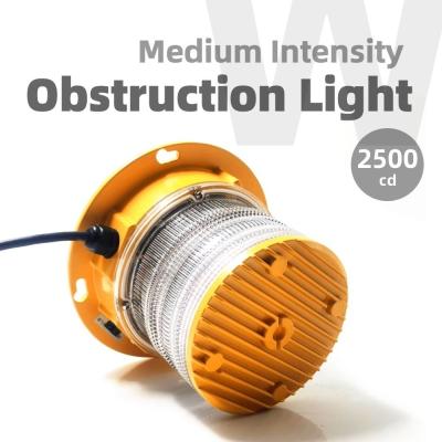 China OM2K Medium Intensity Solar Obstruction Light 2500cd with IP68 Rating for Tall Buildings -45℃ to 70℃ Temperature Range for sale