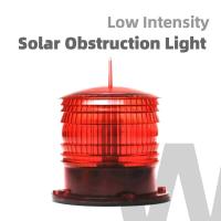 China Type A Red LED Solar Aviation Obstruction Light - 32.5cd Intensity, 5000mAh Battery, FAA/ICAO Compliant for sale