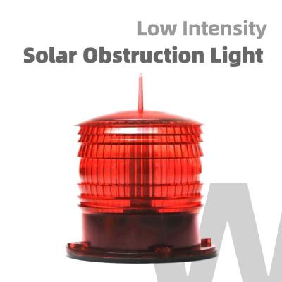 China Type A Red LED Solar Aviation Obstruction Light - 32.5cd Intensity, 5000mAh Battery, FAA/ICAO Compliant for sale