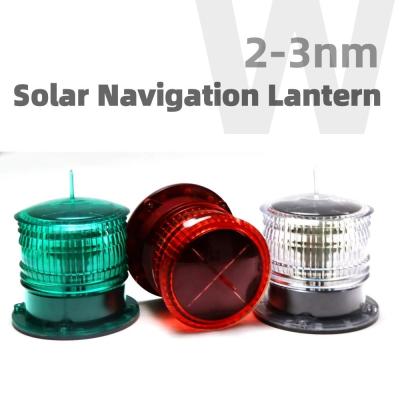 China Starboard LED Navigation Lights 2-3nm IP68 Waterproof with 5000mAh Battery and Solar Panel for sale