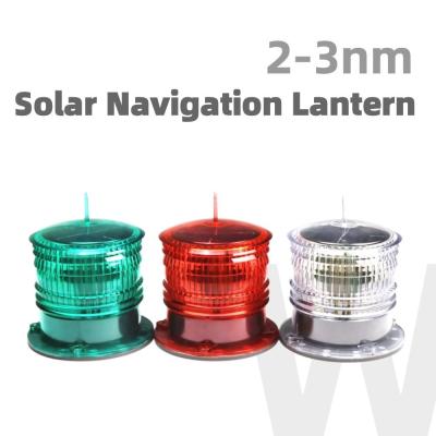 China Shock Resistant Solar LED Boat Navigation Lights IALA Compliant 2-3NM Visibility IP68 Rating for sale